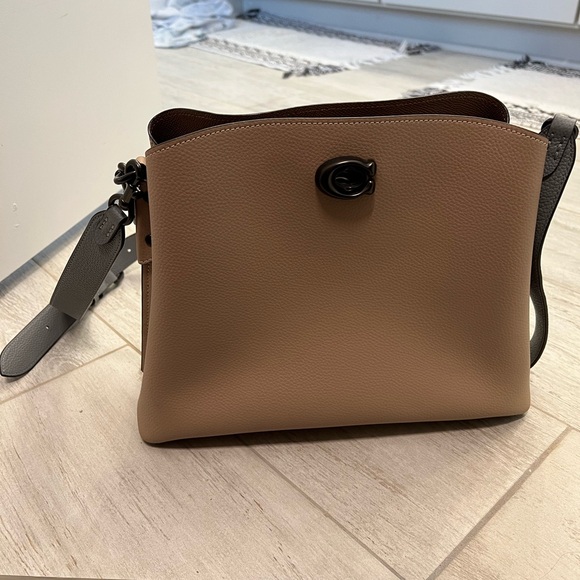 Coach | Bags | Coach Tan Shoulder Bag Colorblock | Poshmark